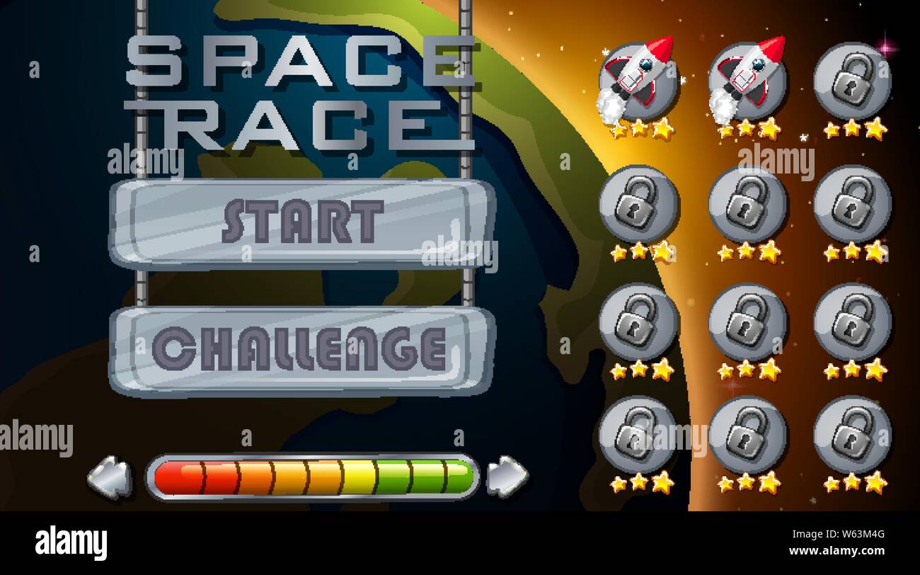 Space Race Game Background Illustration Stock Vector Image And Art Alamy
