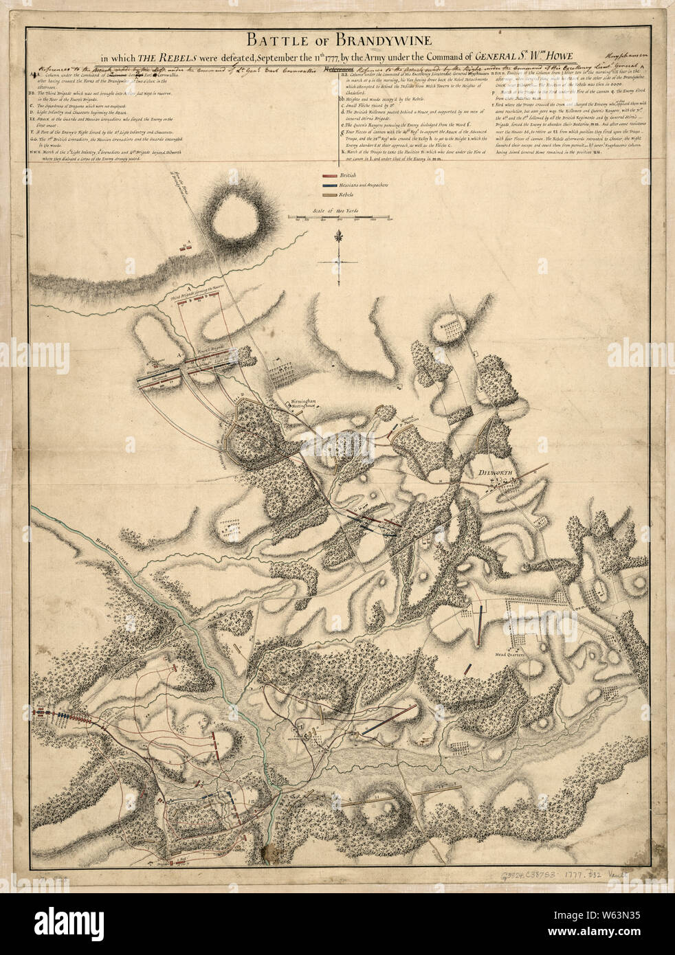 Battle Of Brandywine 1777 Map