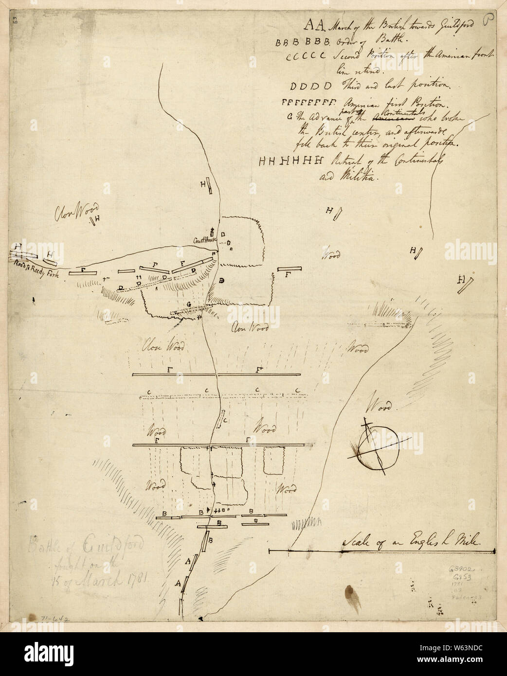 American Revolutionary War Era Maps 1750 1786 329 Battle Of Guildford