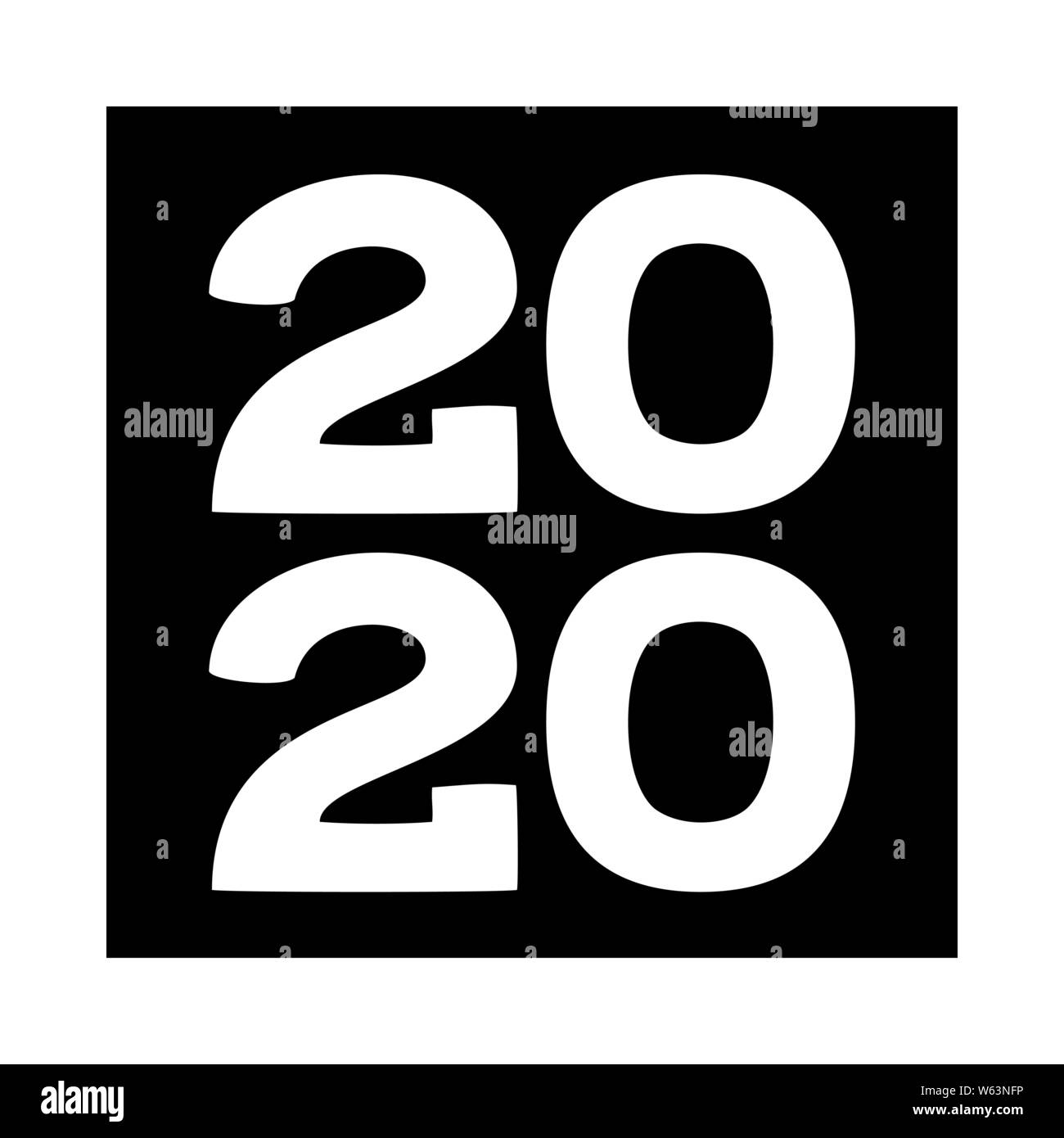 Black white 2020 new Stock Vector Images - Alamy