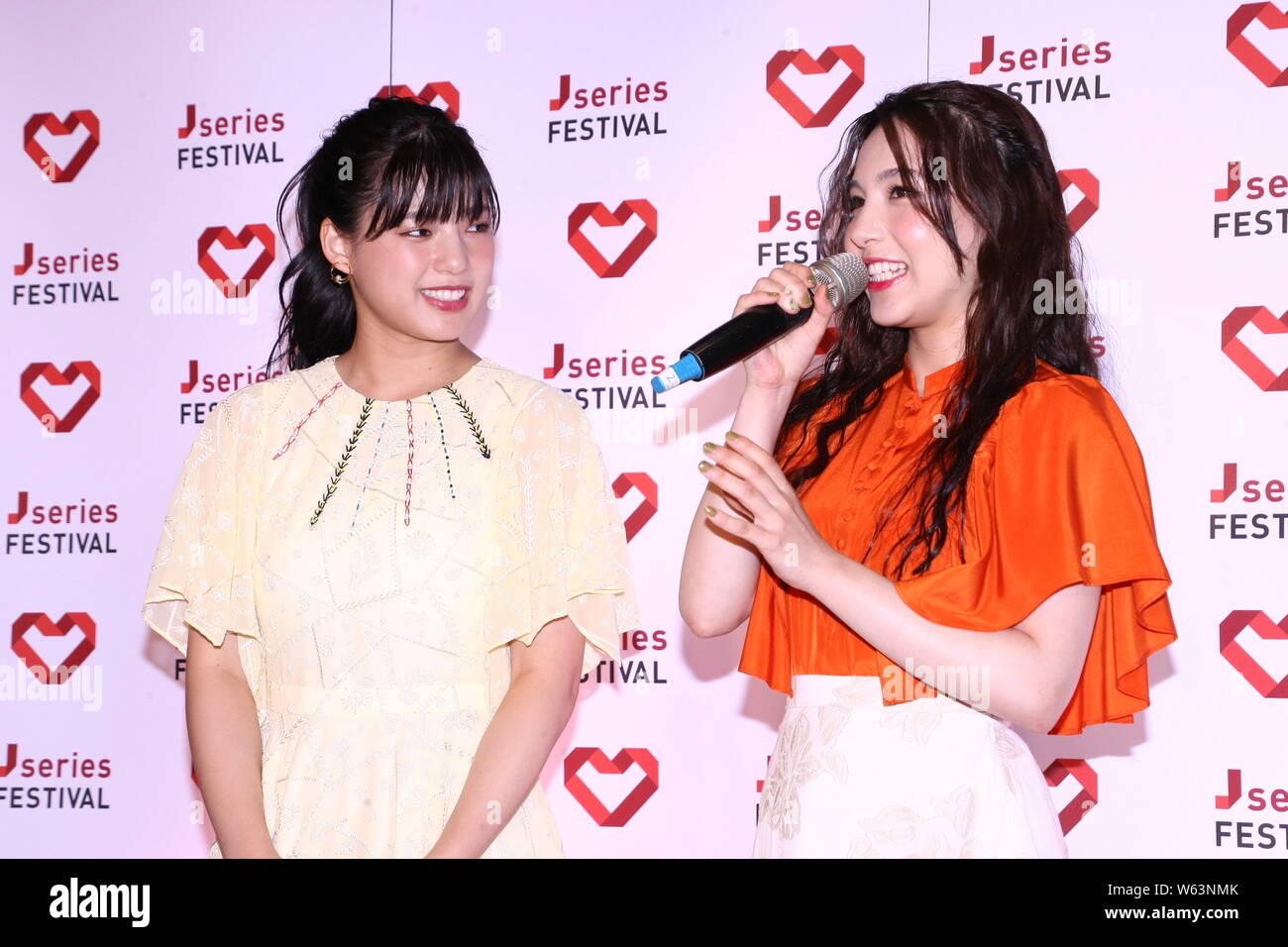 Japanese actresses Anna Ishii, left, and Yuki Sasou attend a ...