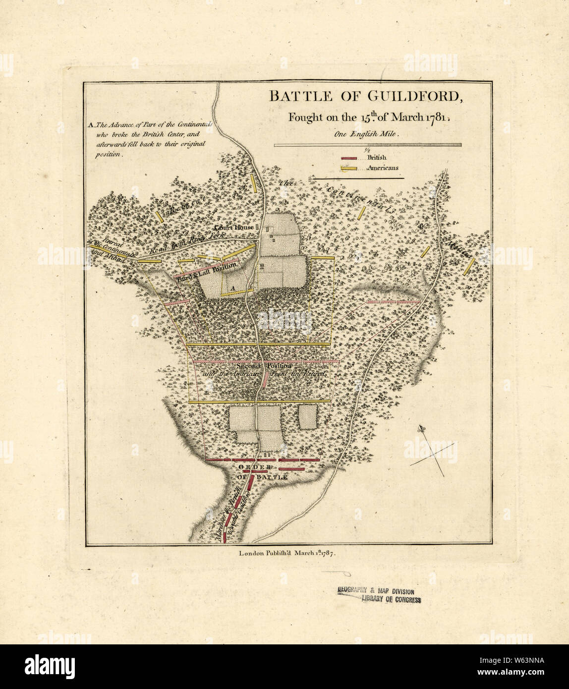 Battle Of Guilford Courthouse Map