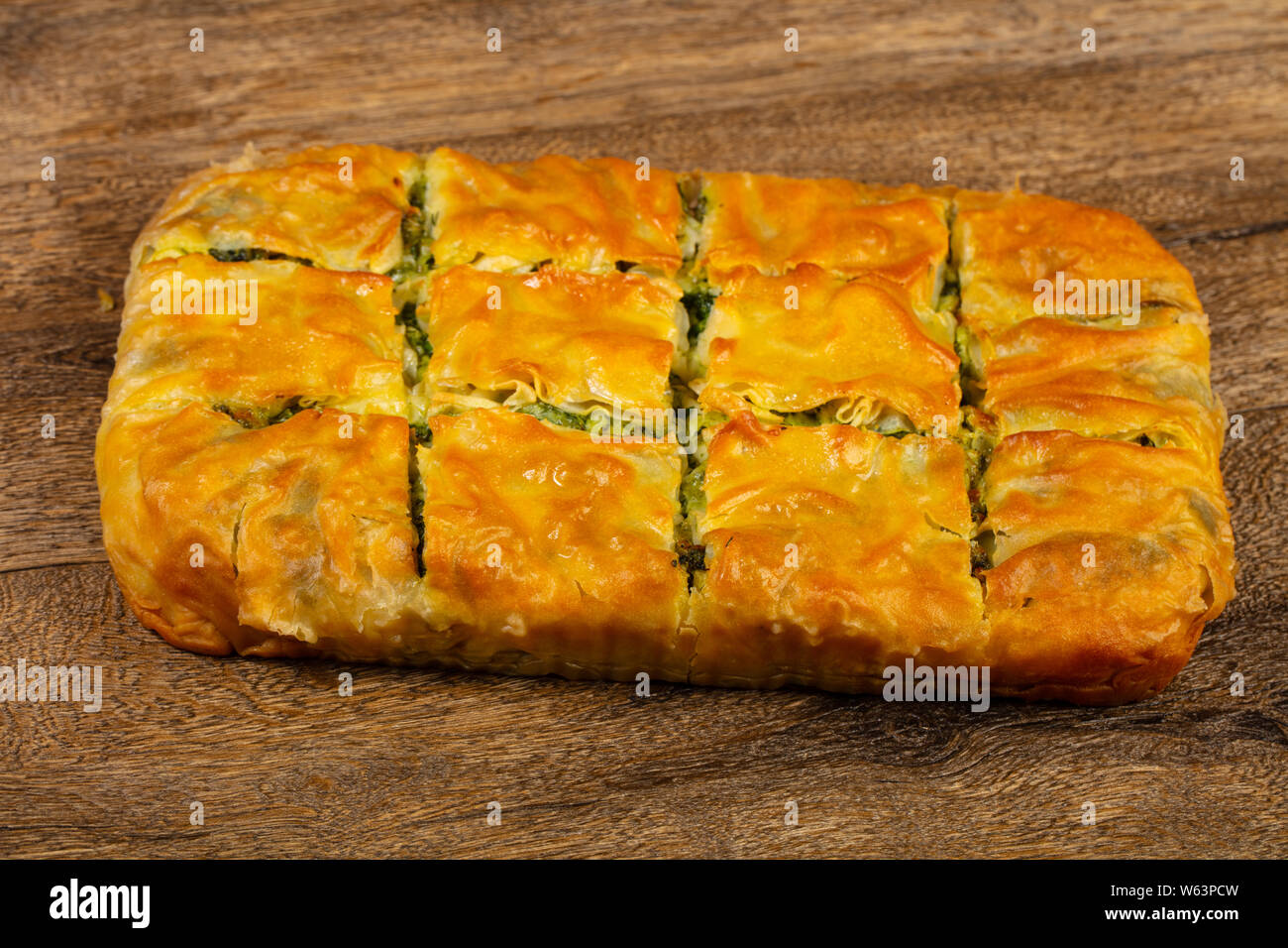 Georgian traditional Achma pie with cheese Stock Photo - Alamy
