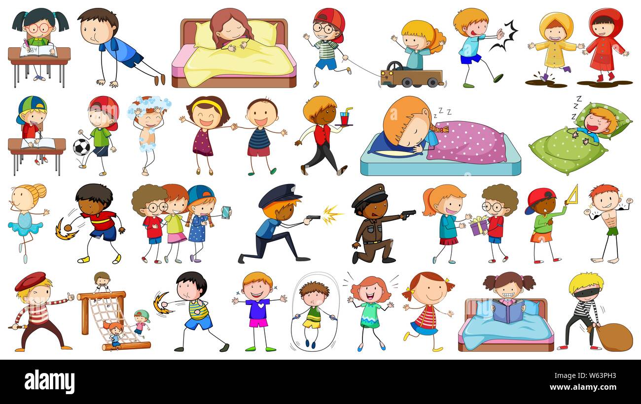 Collection of simple characters illustration Stock Vector Image & Art ...