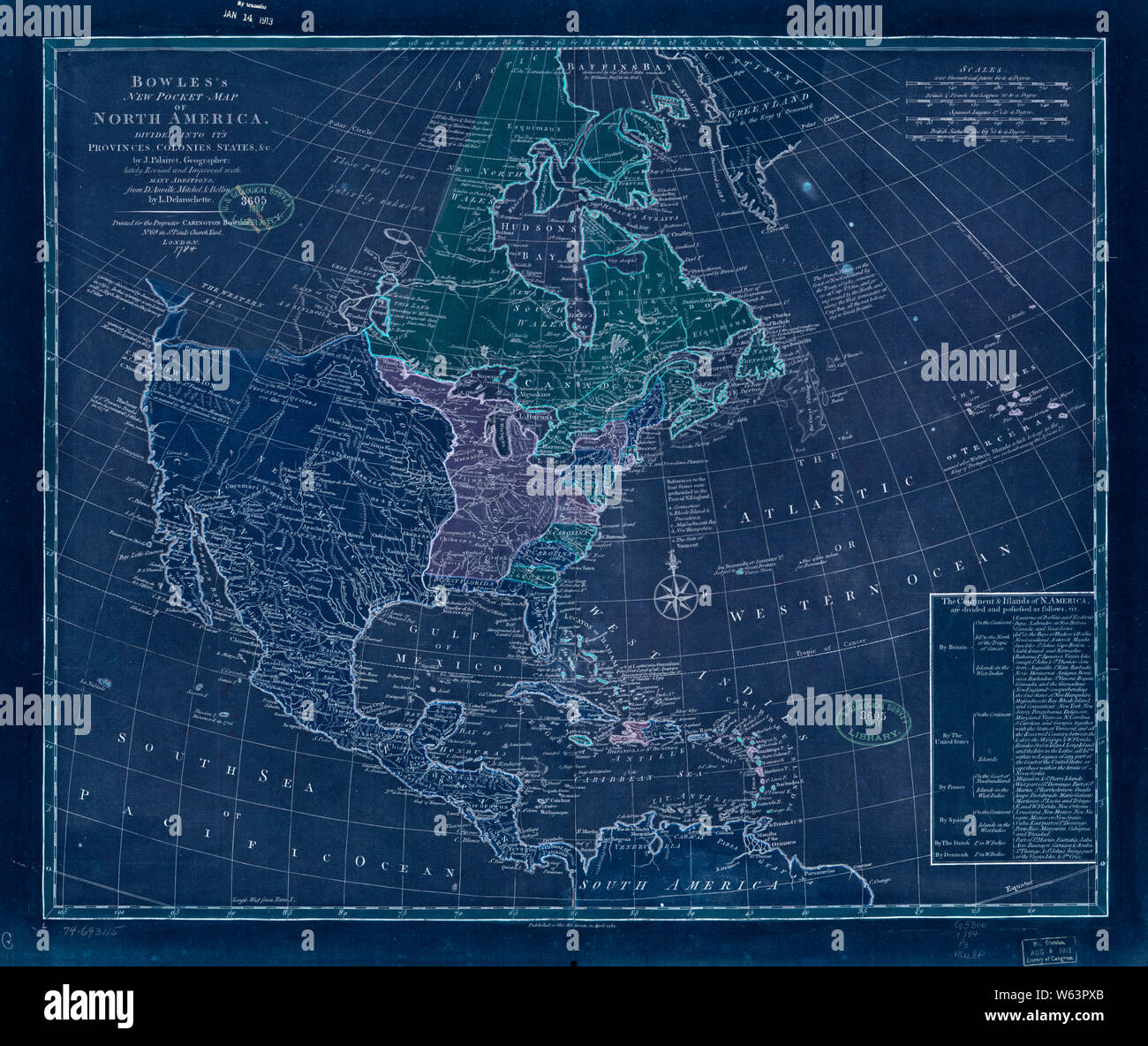 American Revolutionary War Era Maps 1750-1786 346 Bowles's new pocket ...