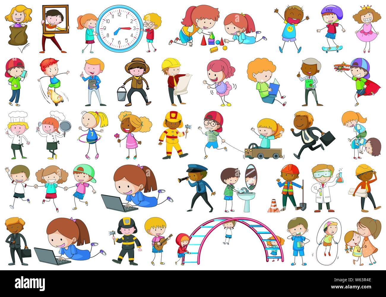 Child and his collection item Stock Vector Images - Alamy