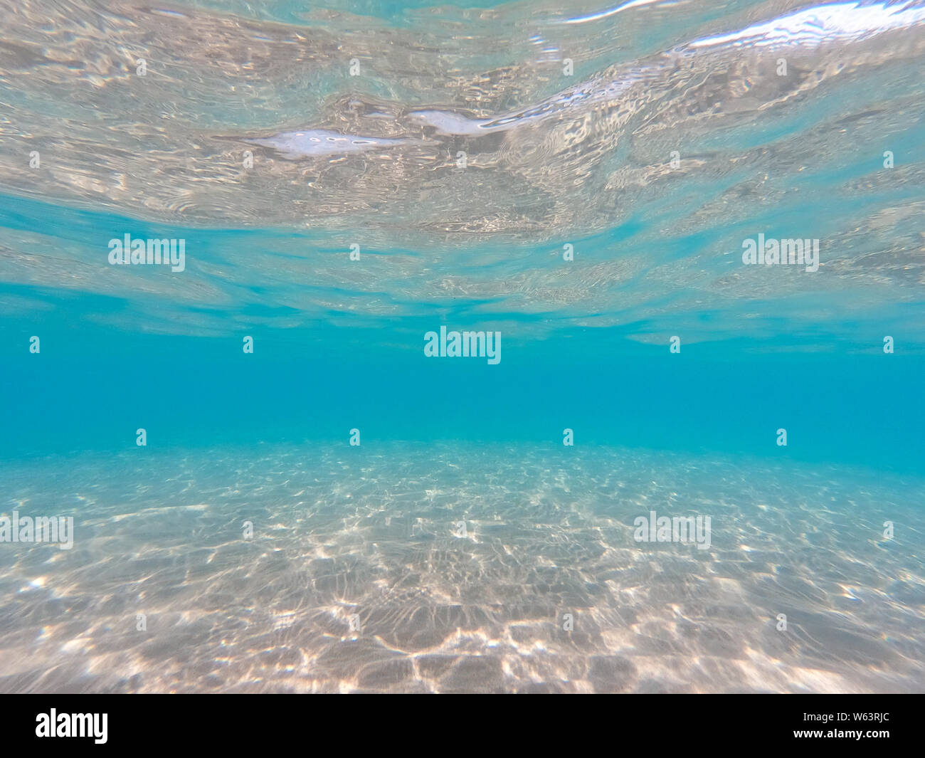 underwater background with sandy sea bottom. Beautiful texture of the ...
