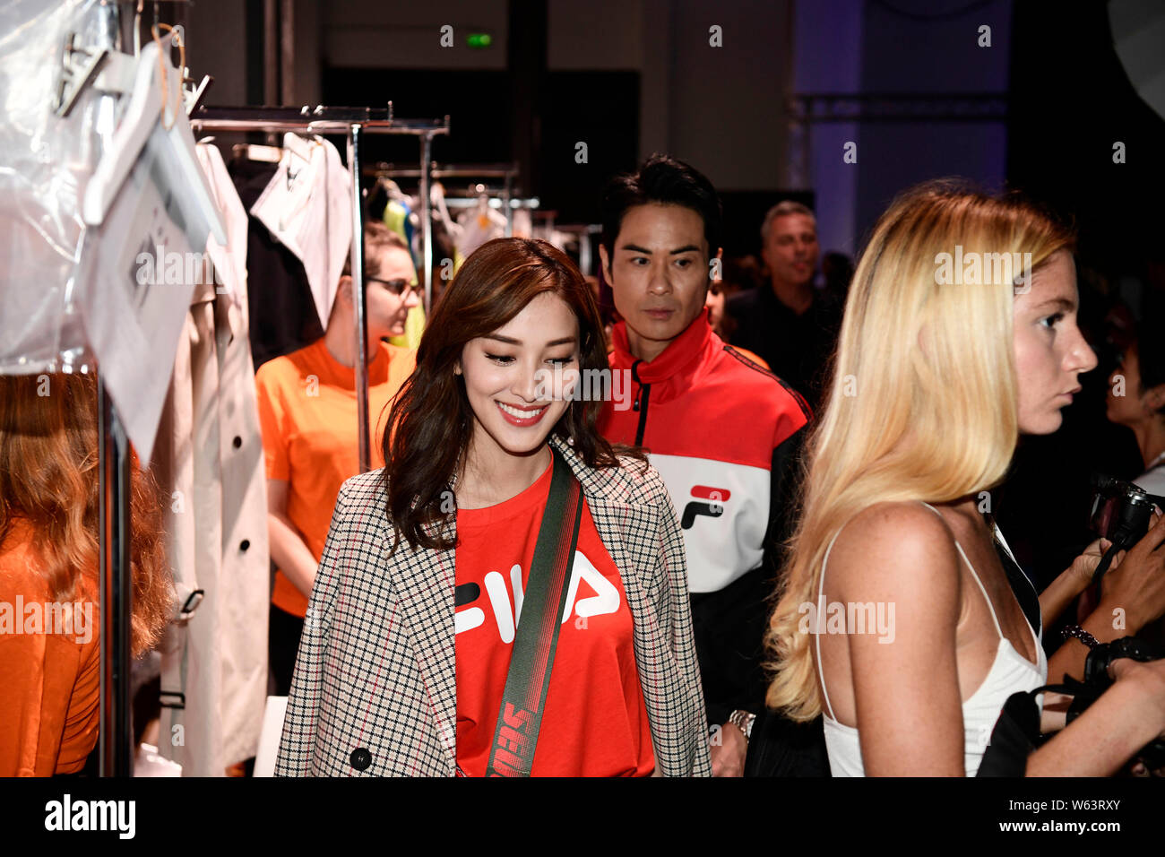 Hong Kong-born Canadian actress Grace Chan attends the Fila fashion ...