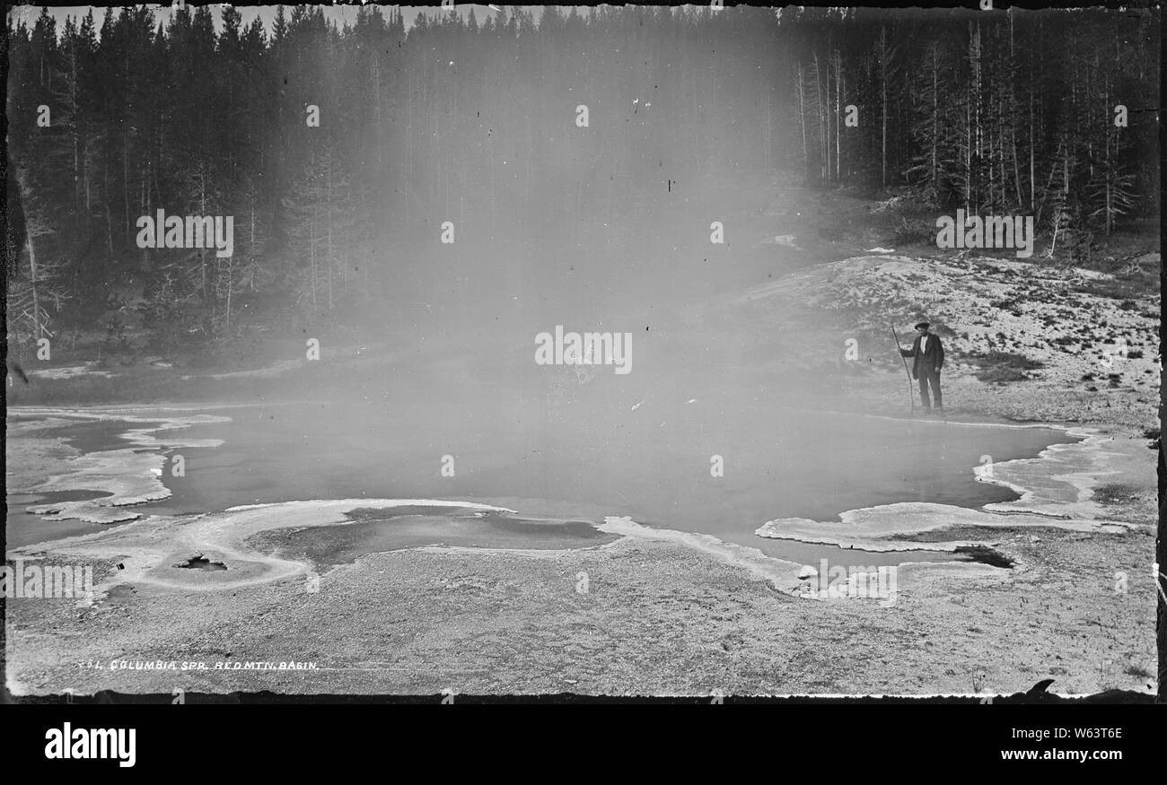 Columbia Spring, Heart Lake basin. Yellowstone National Park Stock ...