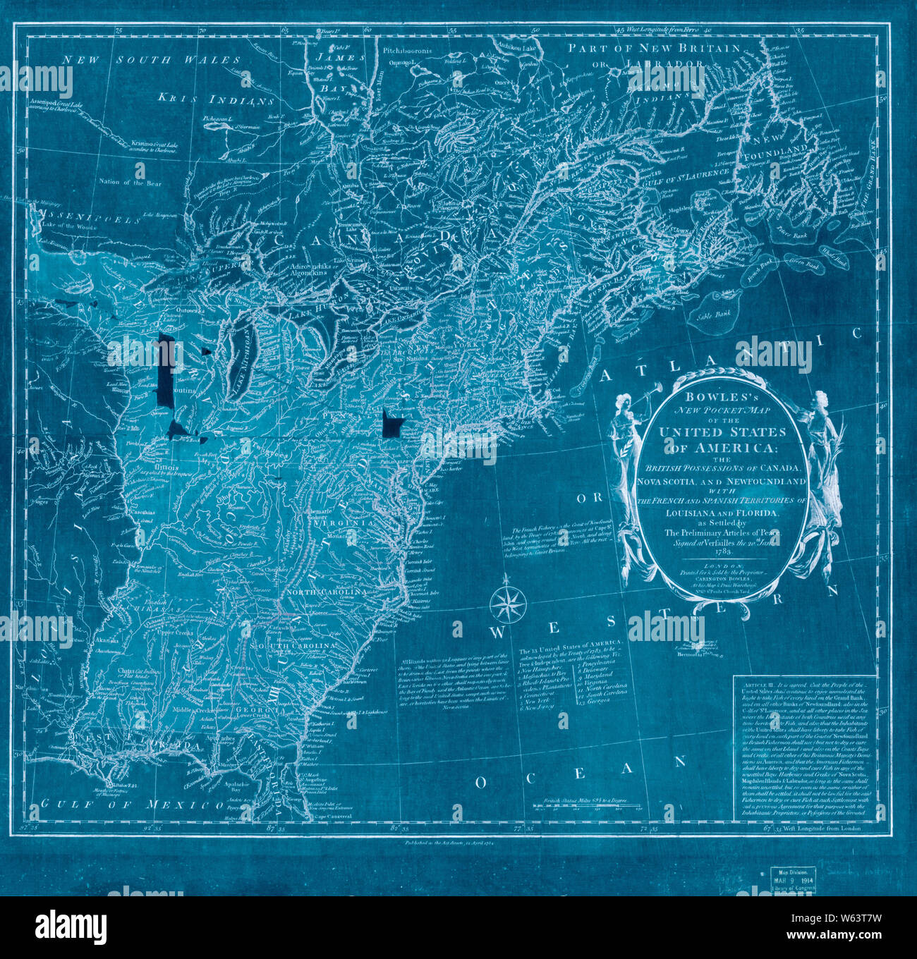 Map of united states 1786 hi-res stock photography and images - Alamy
