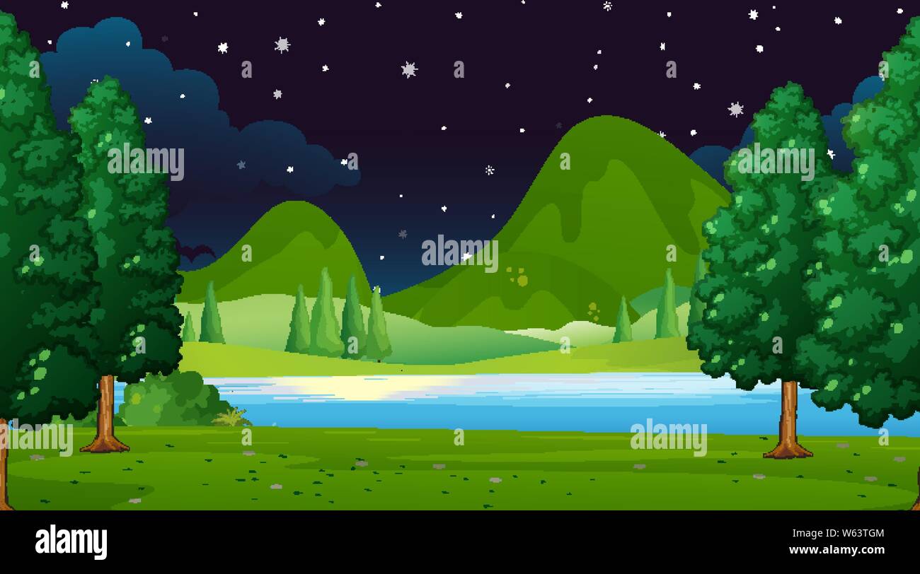 Empty background nature scenery illustration Stock Vector Image & Art ...