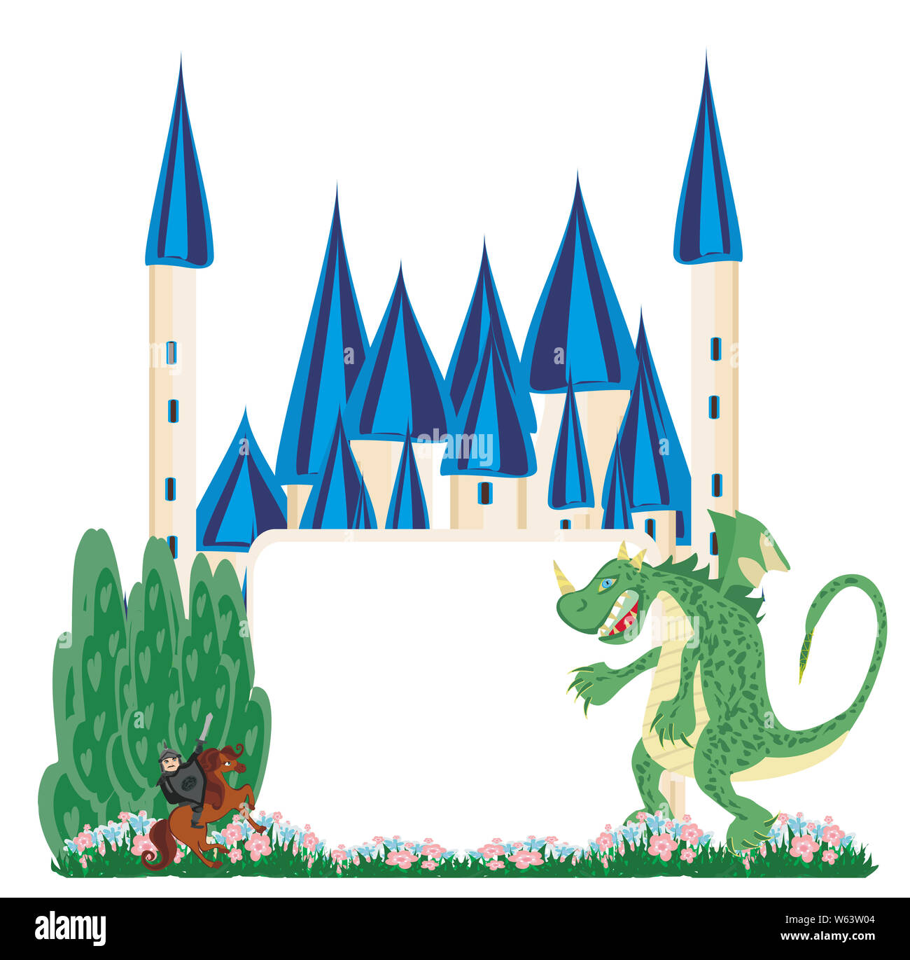 Dragon and knight fighting - frame Stock Photo - Alamy