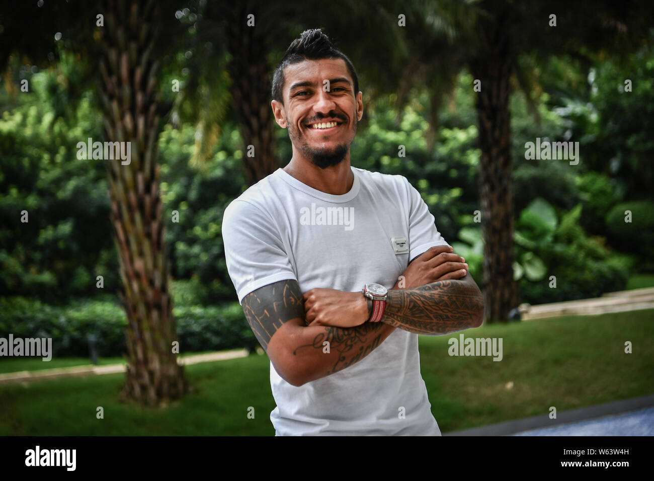 Brazilian football player Paulinho of Guangzhou Evergrande Taobao ...