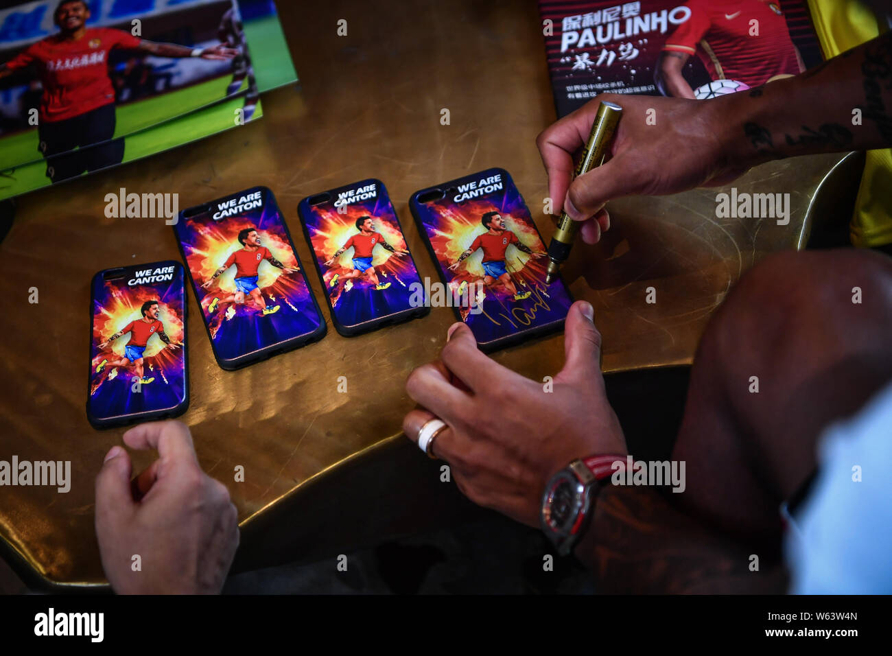 Brazilian football player Paulinho of Guangzhou Evergrande Taobao ...