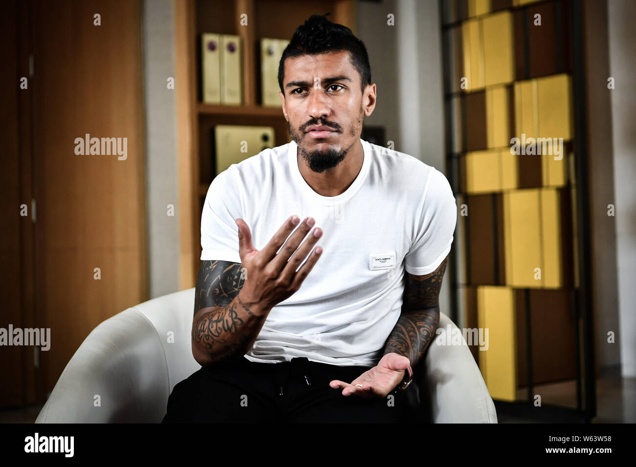 Brazilian football player Paulinho of Guangzhou Evergrande Taobao ...