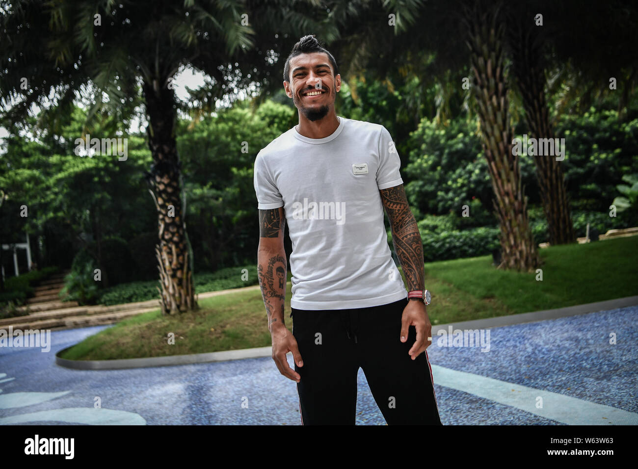 Brazilian football player Paulinho of Guangzhou Evergrande Taobao ...