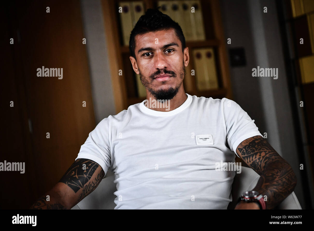 Brazilian football player Paulinho of Guangzhou Evergrande Taobao ...