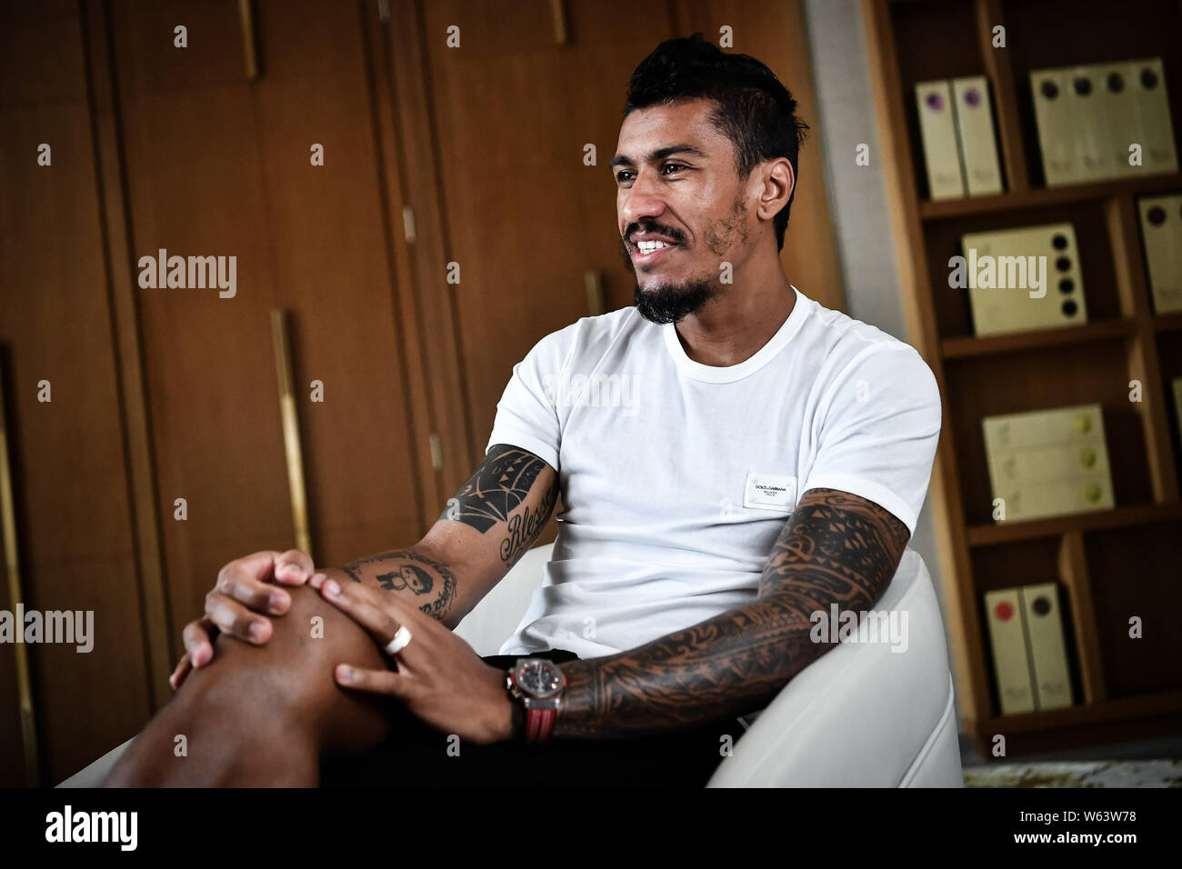 Brazilian football player Paulinho of Guangzhou Evergrande Taobao ...