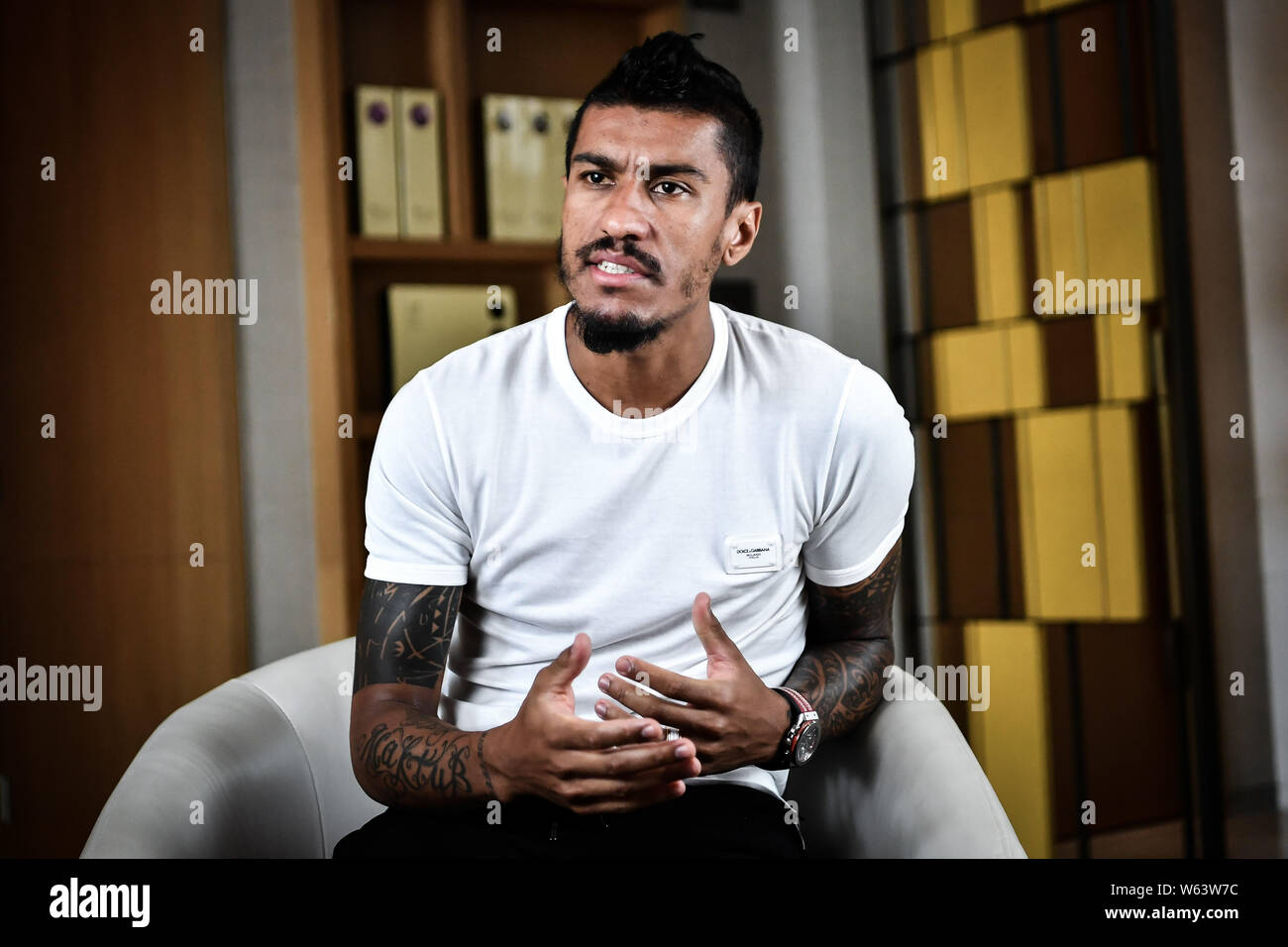 Brazilian football player Paulinho of Guangzhou Evergrande Taobao ...