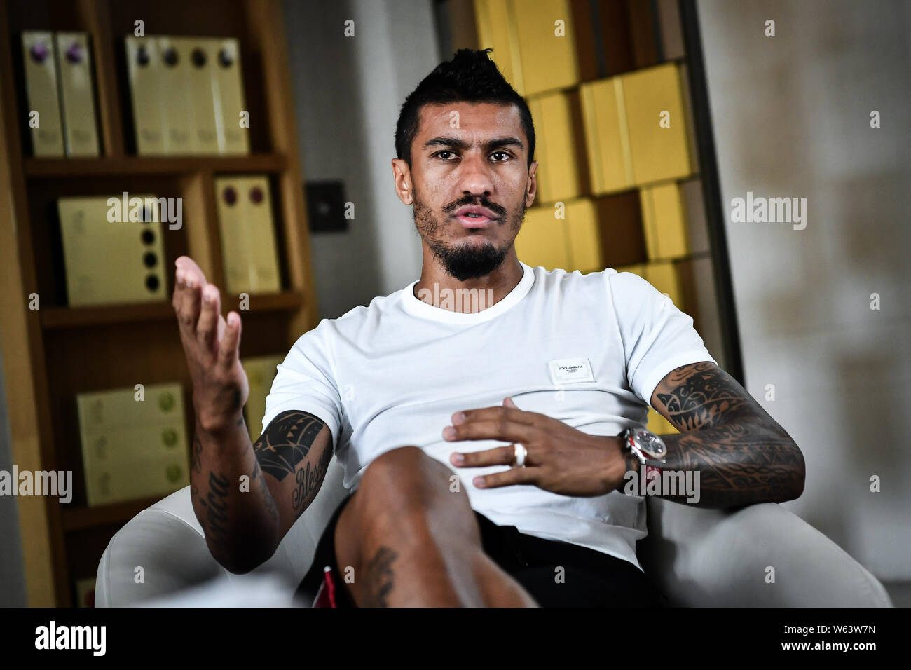Brazilian football player Paulinho of Guangzhou Evergrande Taobao ...