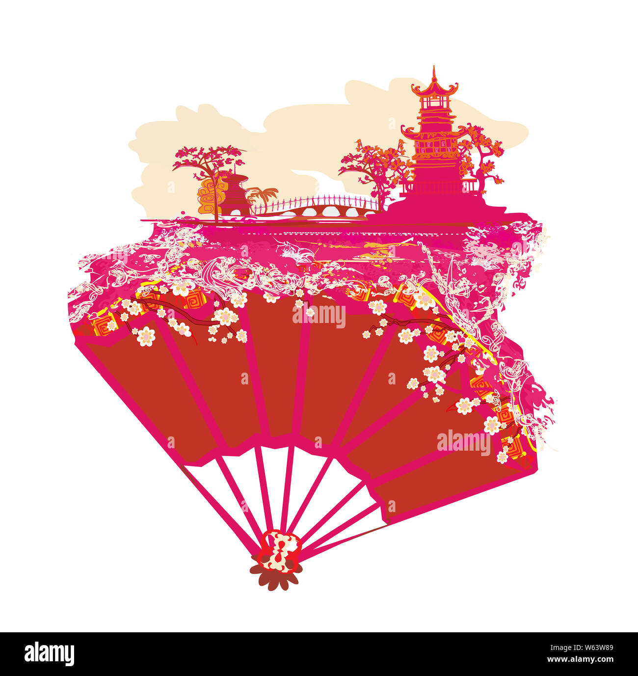 Beautiful chinese pagoda Cut Out Stock Images & Pictures - Alamy