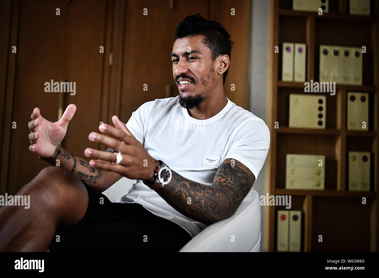Brazilian football player Paulinho of Guangzhou Evergrande Taobao ...