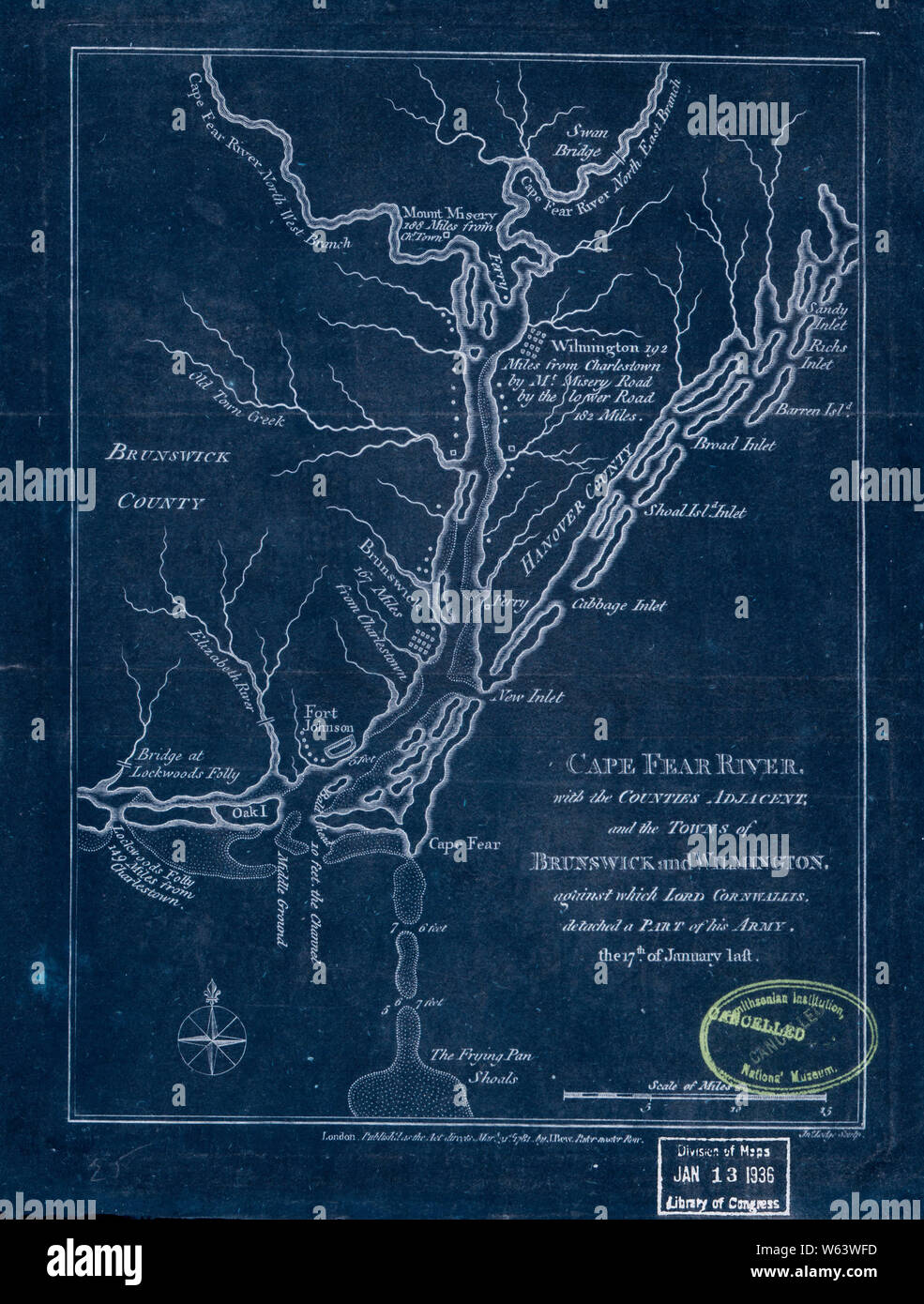American Revolutionary War Era Maps 1750-1786 362 Cape Fear River with ...