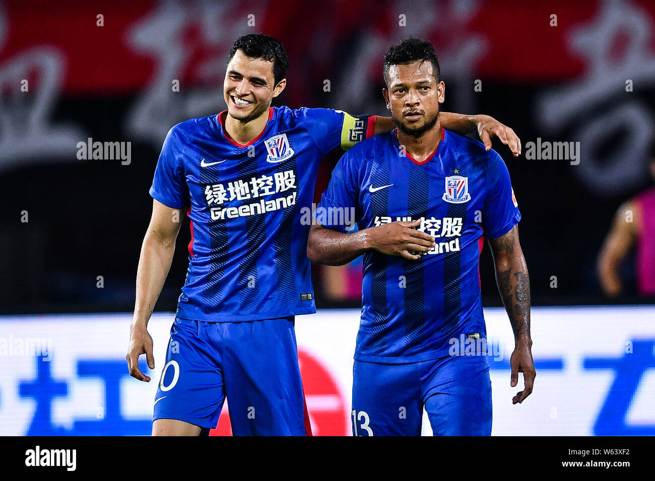 Colombian football player Fredy Guarin, right, and Giovanni Moreno of ...