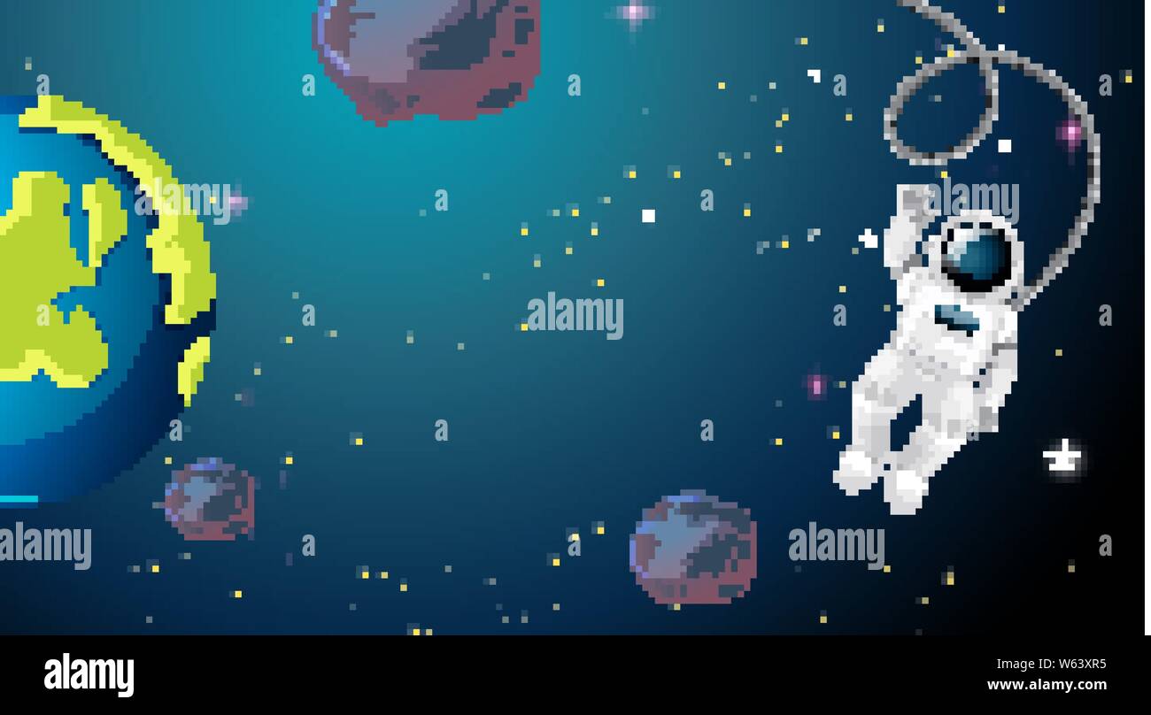 Astronaut floating in space illustration Stock Vector Image & Art - Alamy