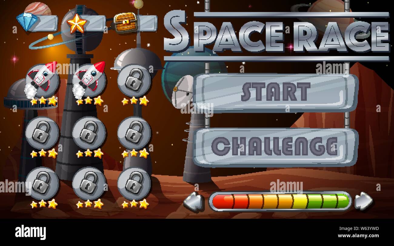 Space race game background illustration Stock Vector Image & Art - Alamy