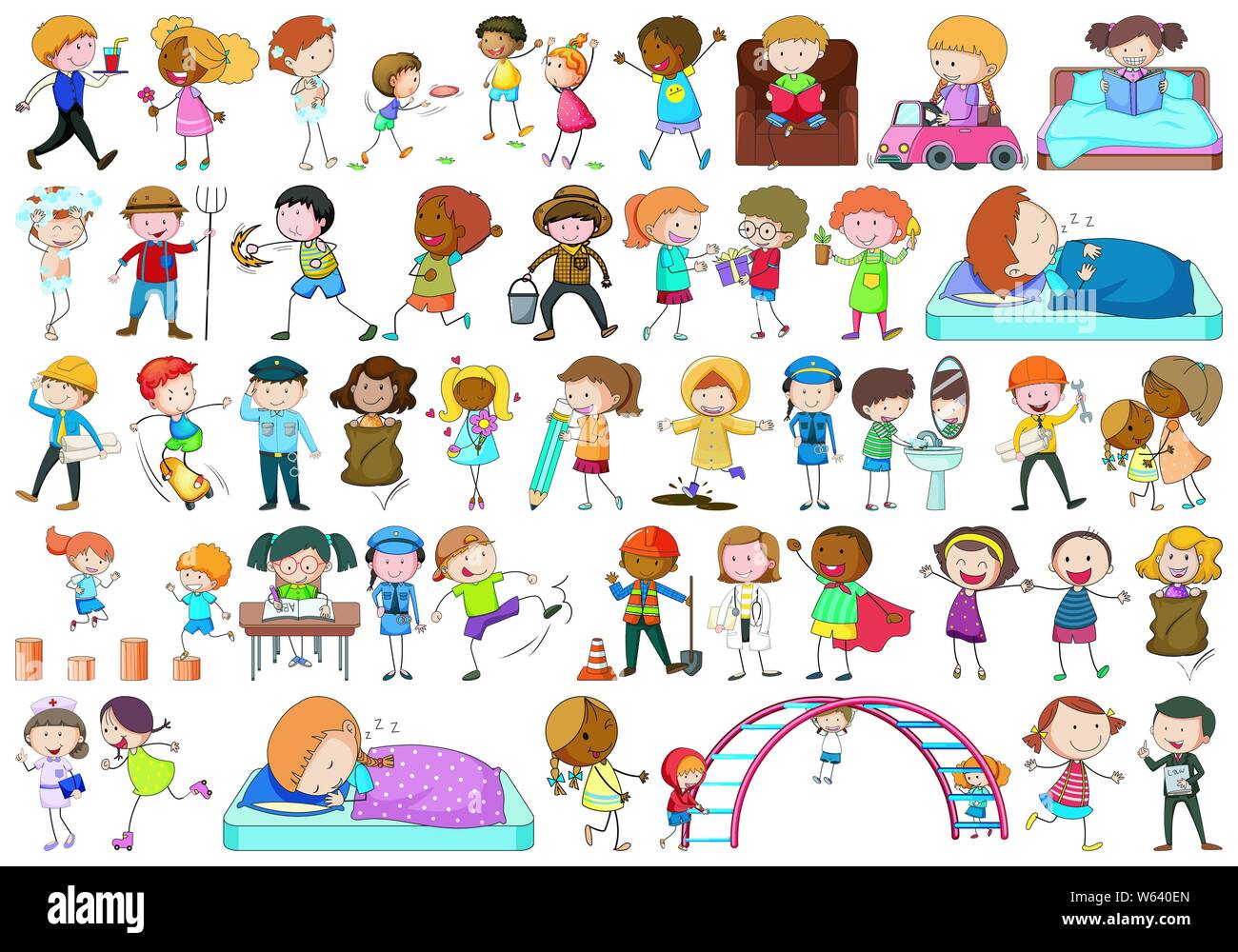 Kids drawing bed Cut Out Stock Images & Pictures - Alamy