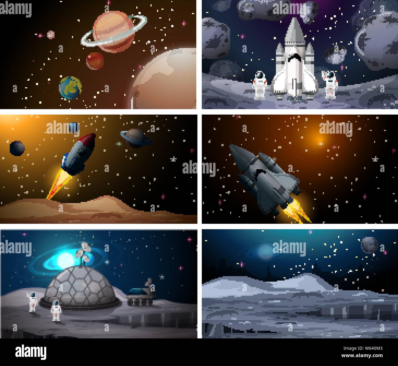 Outer scenes Stock Vector Images - Alamy