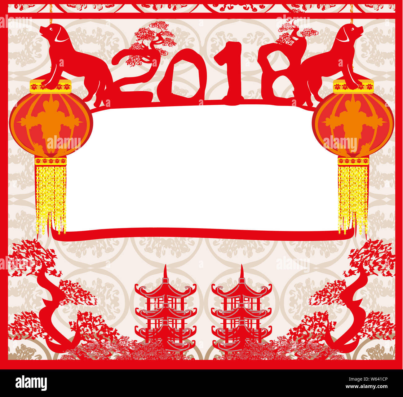 Chinese zodiac the year of Dog Stock Photo - Alamy