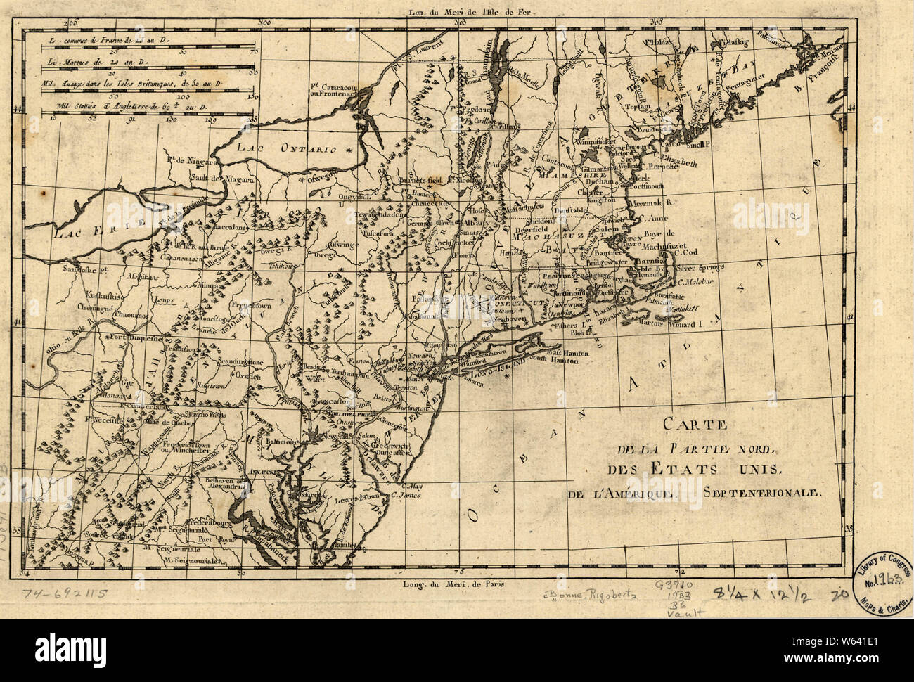 American Revolutionary War Era Maps 1750-1786 407 Carte de la partie ...