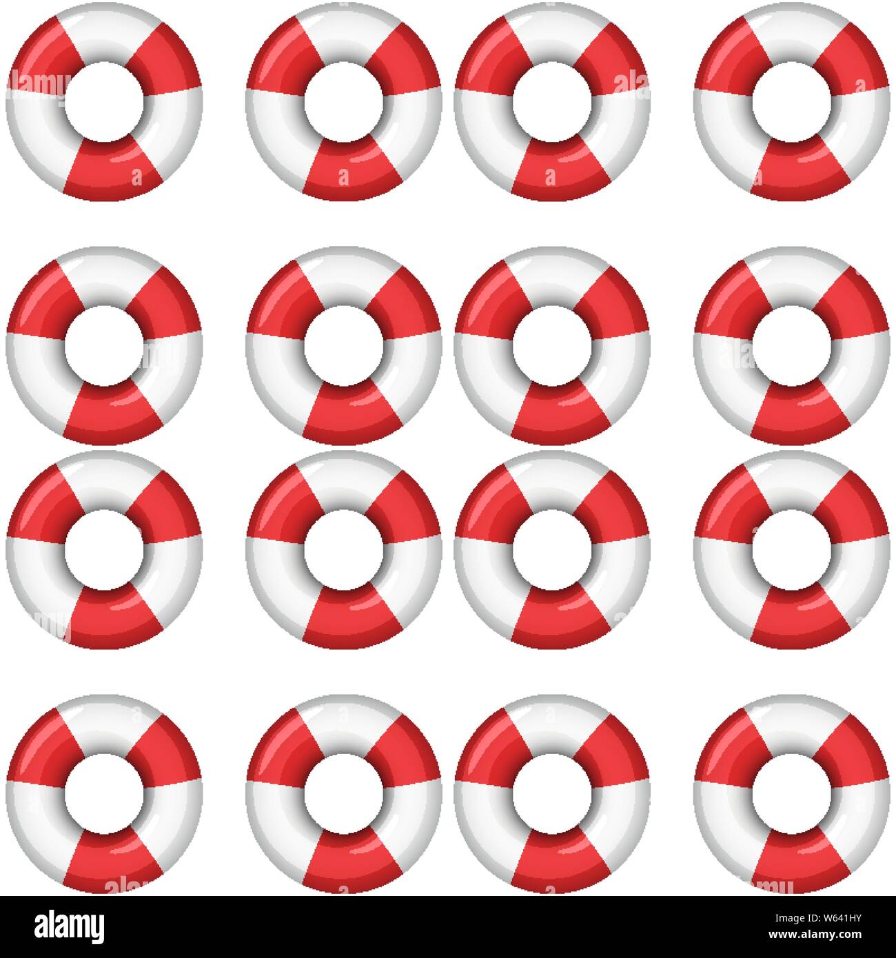 Seamless pattern tile cartoon with life saver illustration Stock Vector ...