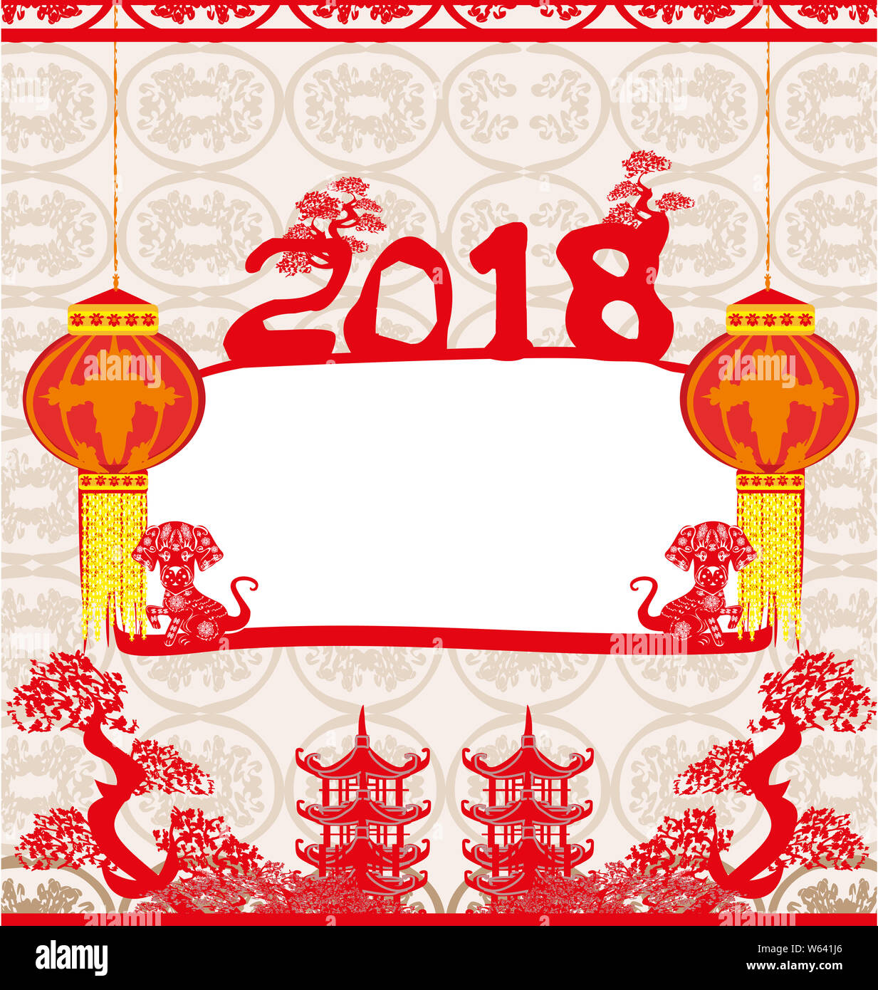 Chinese zodiac the year of Dog Stock Photo - Alamy