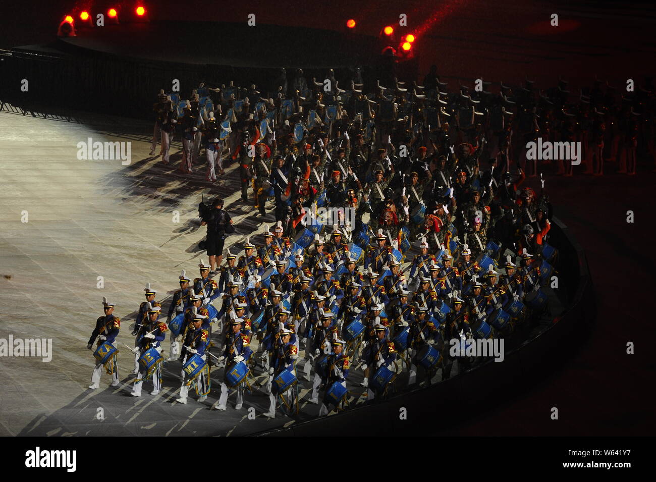 Entertainers perform at the closing ceremony of the 2018 Asian Games ...