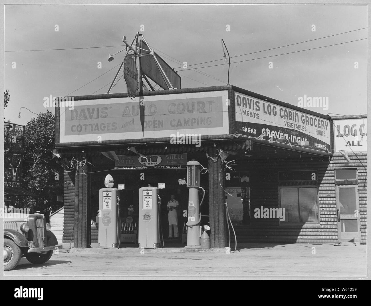 California part of the davis auto camp the gas station hi-res stock ...