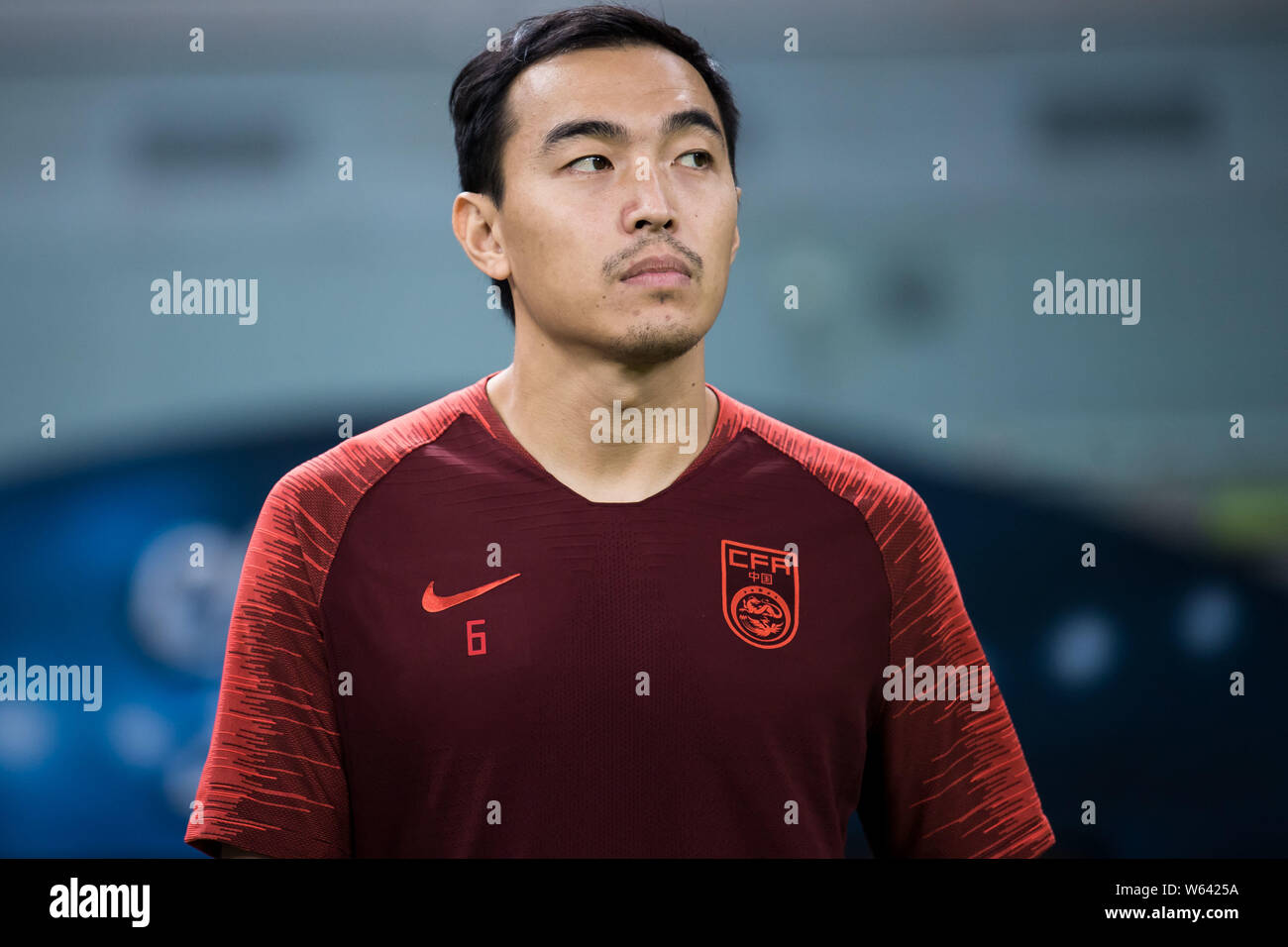 Feng Xiaoting of Chinese national men's football team takes part in ...