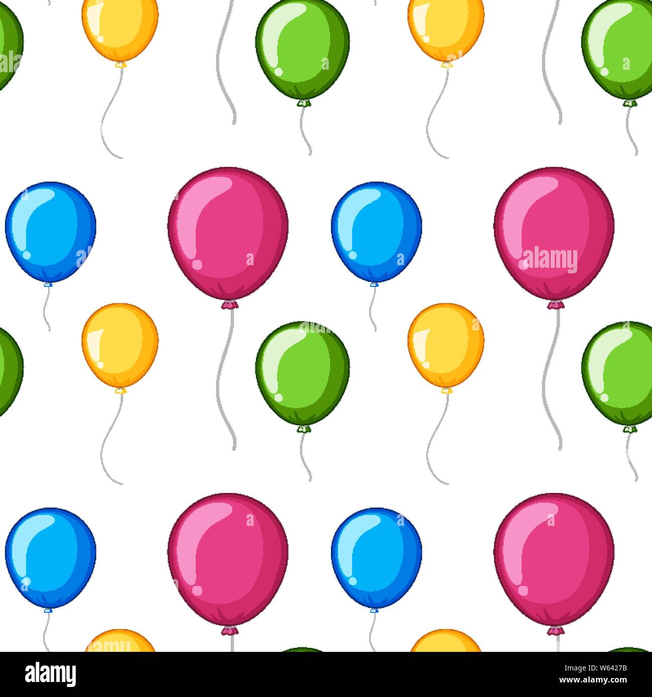 Seamless pattern tile cartoon with balloons illustration Stock Vector ...