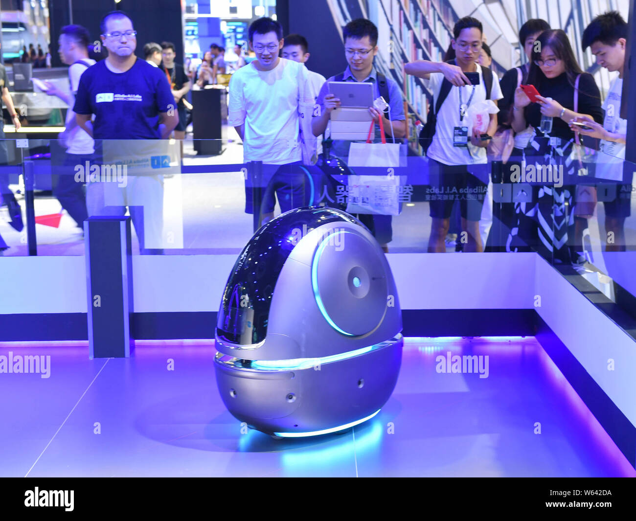 An intelligent hospitality and service robot driven by AliGenie, the ...