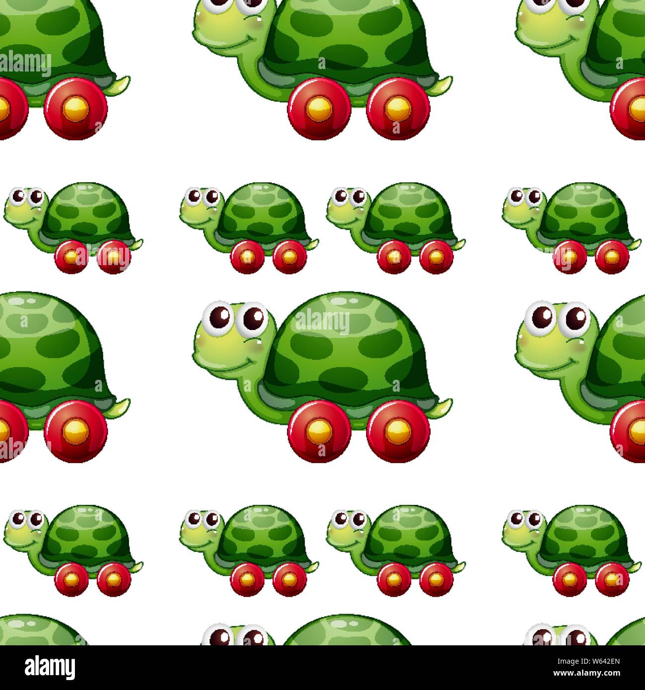 Seamless pattern tile cartoon with , toy turtle illustration Stock ...