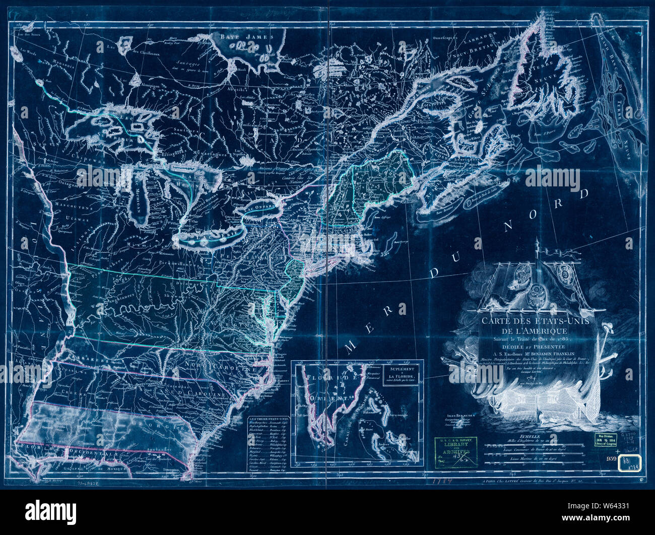 Revolutionary war map 1783 hi-res stock photography and images - Alamy