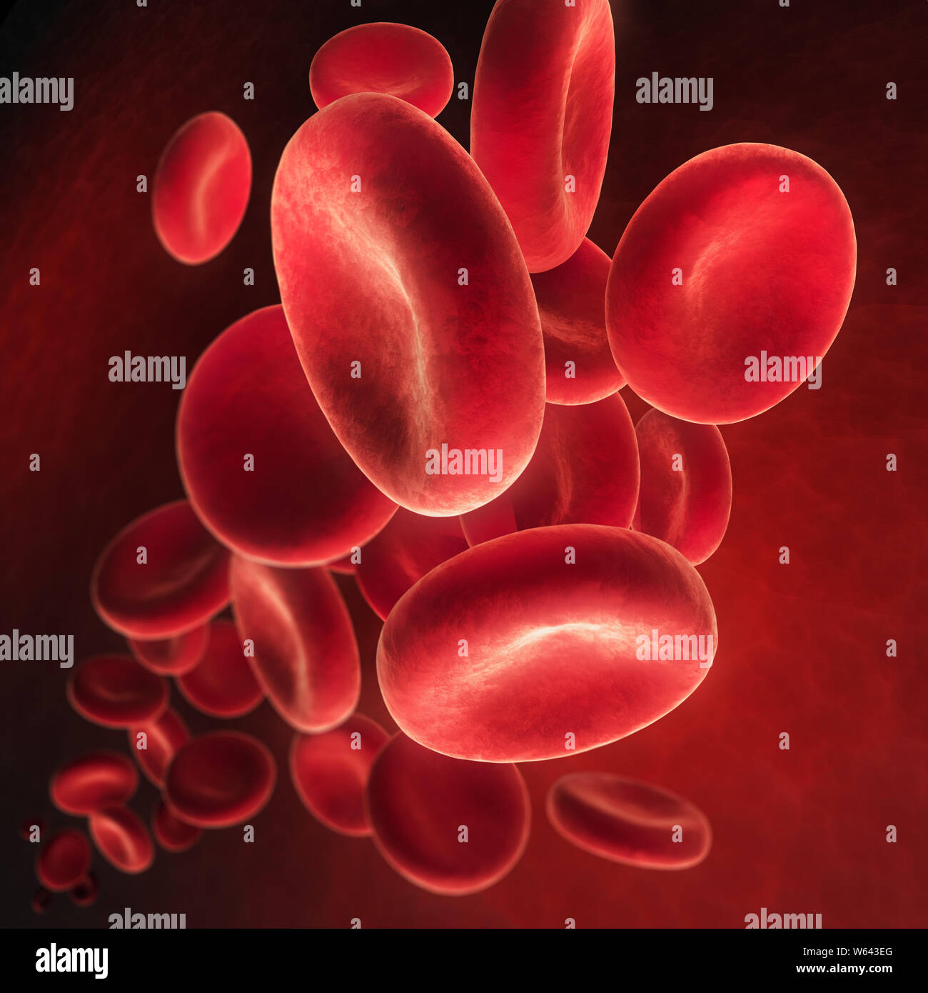 Red blood cells -Erythrocyte - 3D illustration Stock Photo - Alamy