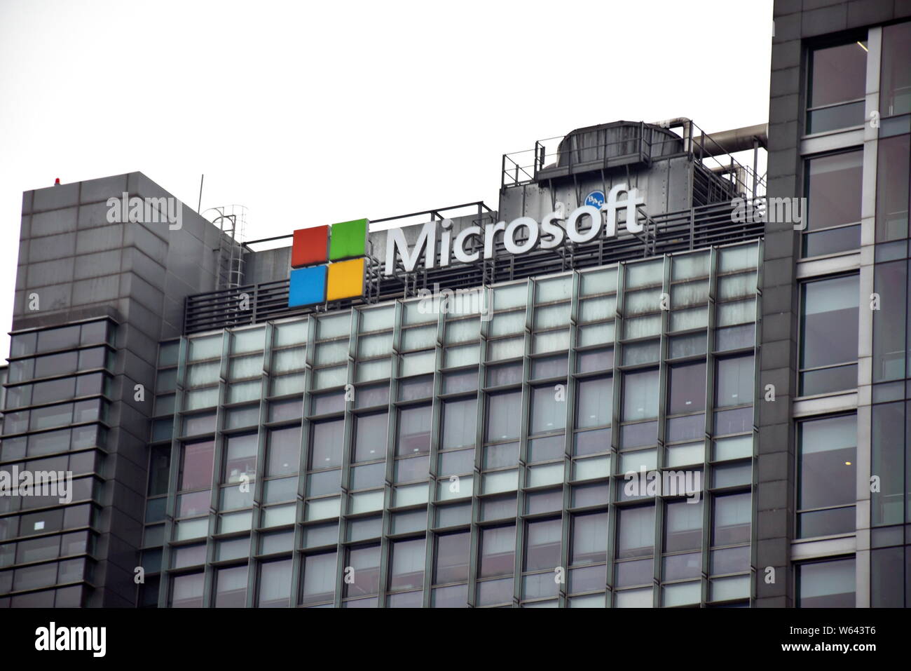 --FILE--View of a signboard of Microsoft in Beijing, China, 7 August ...