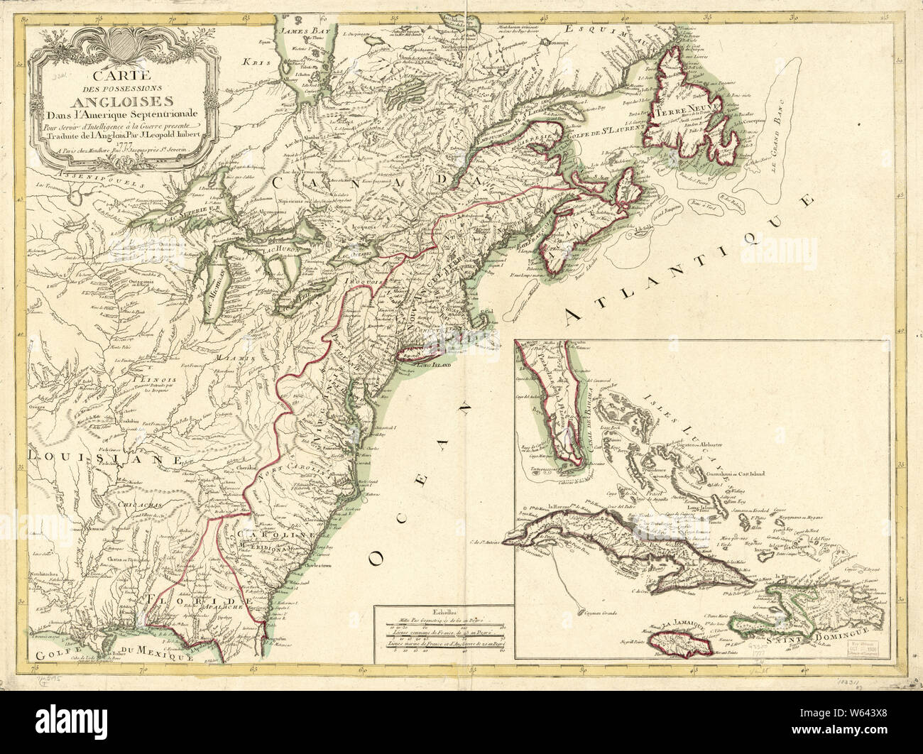 American Revolutionary War Era Maps 1750-1786 426 Carte des possessions ...