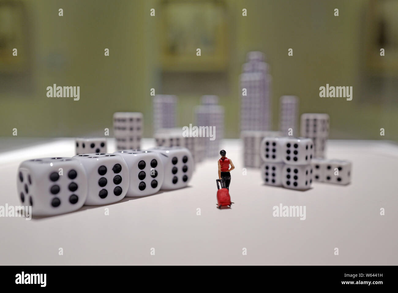 This photo shows a miniature artwork displayed at the Miniature Life ...