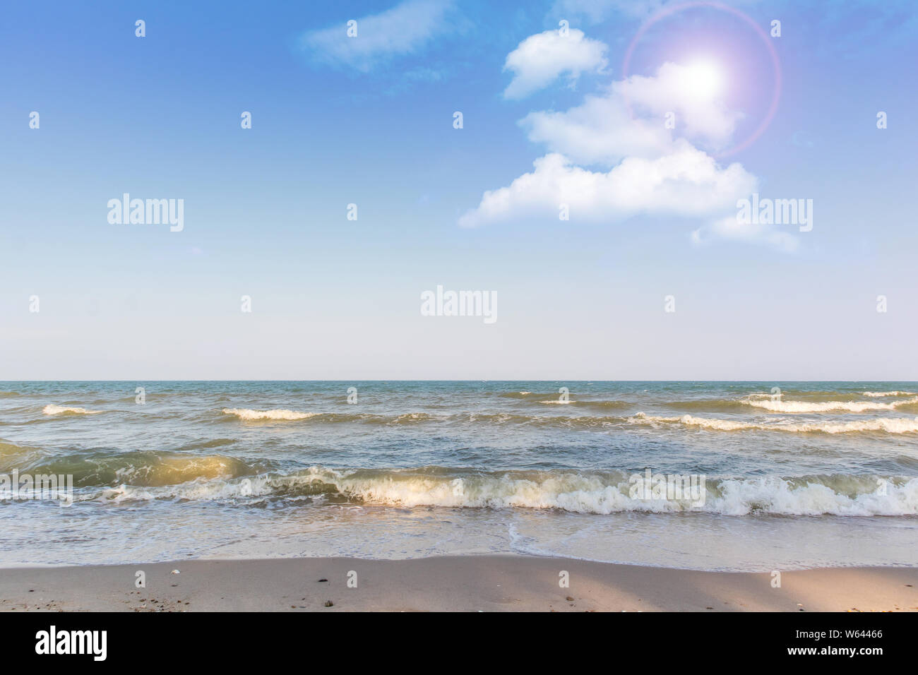 Empty beautiful sand beach background Stock Photo - Alamy