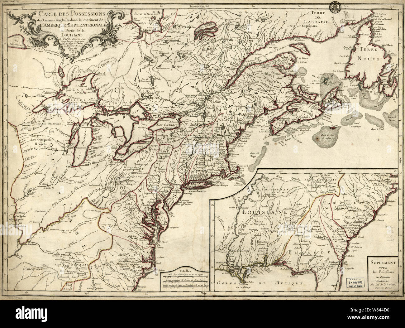 American Revolutionary War Era Maps 1750-1786 428 Carte des possessions ...