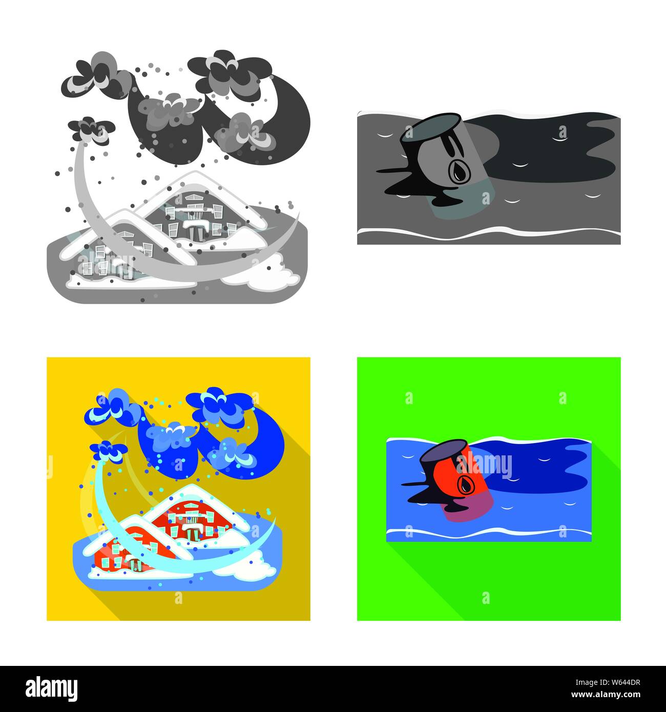 Vector design of weather and distress logo. Collection of weather and ...